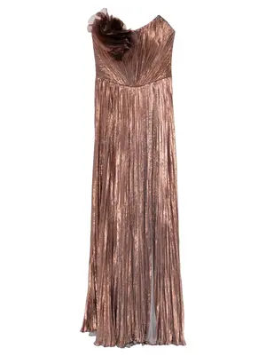 IRIS SERBAN Clerre Metallic Gown - Brown