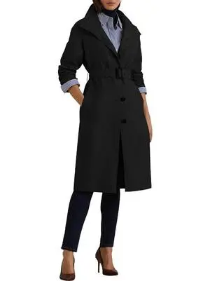 Ralph Lauren Lauren Ralph Lauren Belted Water-Resistant Longline Coat Black