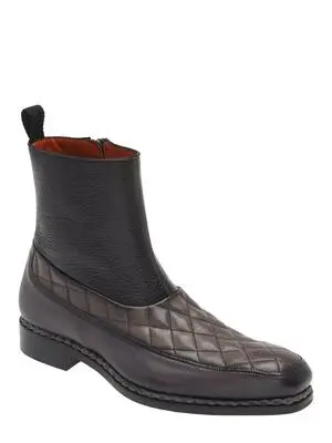 Mezlan Musico Leather Boots - Dark Grey/black