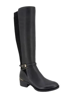 KENNETH COLE Lanica Knee High Boots - Black Leather