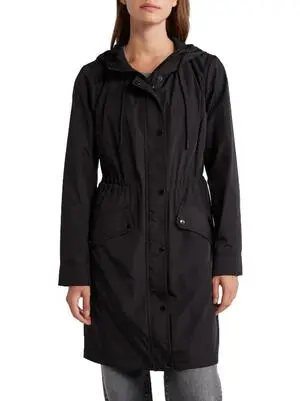 Michael Kors MICHAEL Michael Kors Water Resistant Hooded Anorak Black