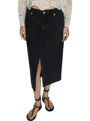MANGO MANGO Denim Midi Skirt