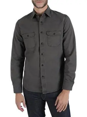 HIROSHI KATO The Brace Cotton Button-up Shirt - Charcoal