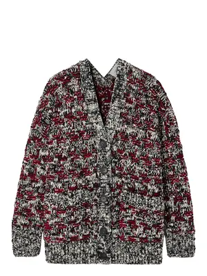 Erdem Oversized Wool-blend Cardigan - Gray
