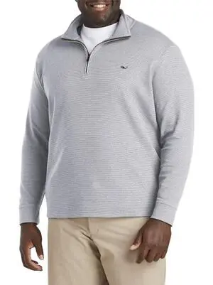 Vineyard Vines Vineyard Vines Big & Tall Saltwater 1/4-Zip Pullover Granite