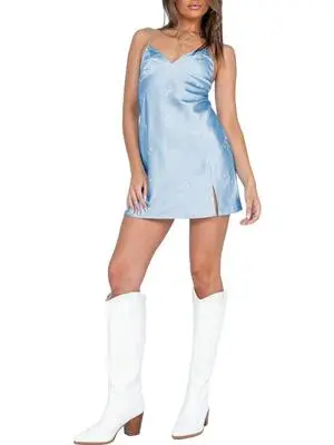 Princess Polly Stargazing Mini Slipdress - Blue