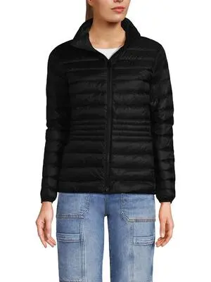 LANDS' END Wanderweight Ultralight Packable Down Jacket Black