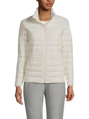 LANDS' END Wanderweight Ultralight Packable Down Jacket Ivory