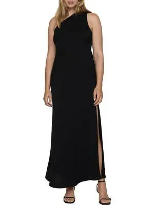 Mango Asymmetric Dress - Black