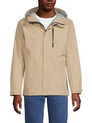 LANDS' END Waterproof Stretch Rain Jacket Champagne