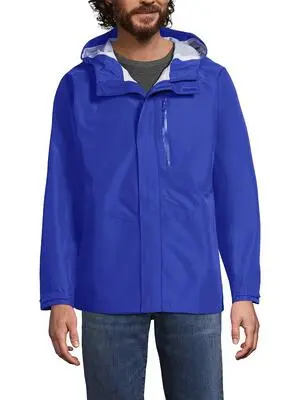 LANDS' END Waterproof Stretch Rain Jacket - Wisteria Blue