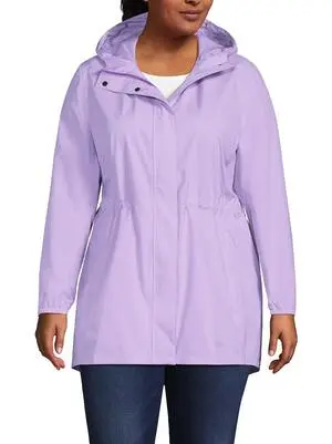 LANDS' END Lands' End Squall Packable Waterproof Raincoat Lilac Petal