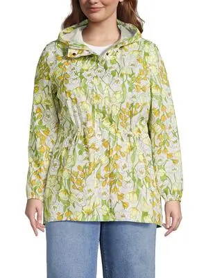 LANDS' END Lands' End Squall Packable Waterproof Raincoat Pale Yellow/ivory Tulip