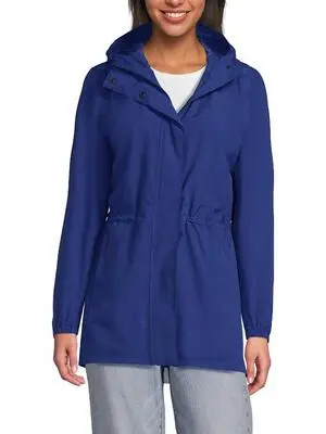 LANDS' END Squall Packable Waterproof Raincoat - Sapphire