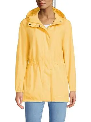 LANDS' END Lands' End Squall Packable Waterproof Raincoat Simply Yellow