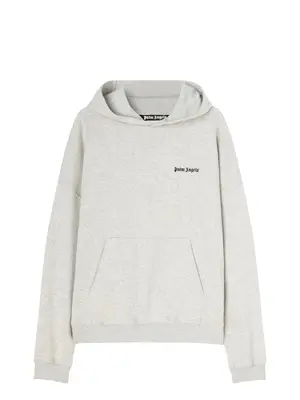 Palm Angels Embroidered Logo Hoodie - Grey
