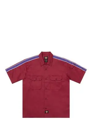 Supreme X Dickies Striped Work Shirt - Red