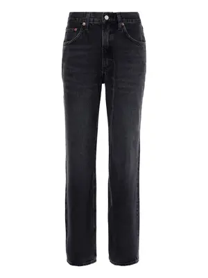 AGOLDE Valen Mid-rise Straight Jeans - Black