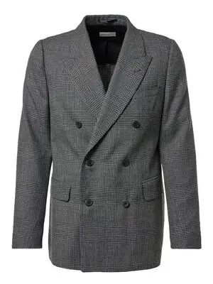 Dries Van Noten Double-breasted Wool Blazer - Grey