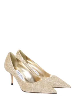 JIMMY CHOO Love 65 Glitter Pumps - Gold