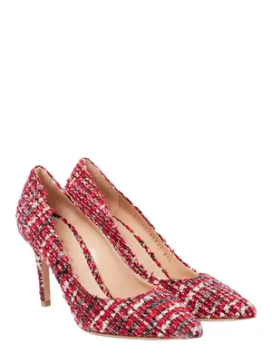 GIANVITO ROSSI Bouclé Pumps - Red
