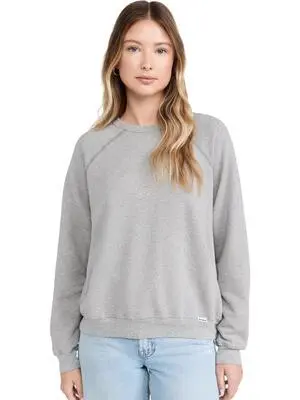 MOTHER The Biggie Concert Sweatshirt - Heather Grey