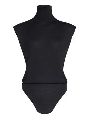 Alaïa Cap-sleeve Bodysuit - Black