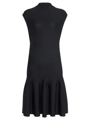 Alaïa Wool Mini Dress - Black