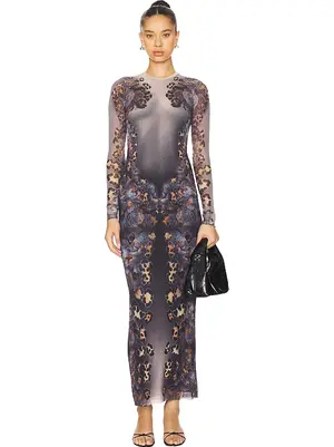 AFRM Didi Dress Nude Leopard