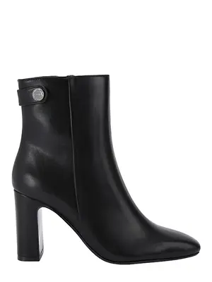 Carvela Jackpot Logo-embellished Heeled Leather Ankle Boots - Black