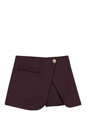 Maje Button-embellished High-rise Wrap Mini Skirt - Bruns
