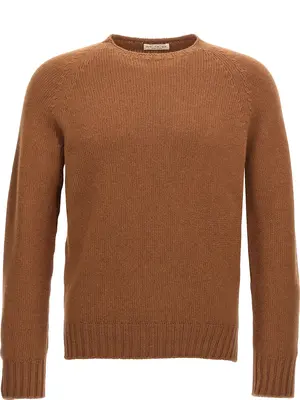 MA'RY'YA Crew Neck Sweater - Brown