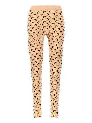 MARINE SERRE Moon Printed' Leggings - Beige
