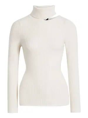 Arch4 Opal Cutout Cashmere Turtleneck Sweater - Ivory
