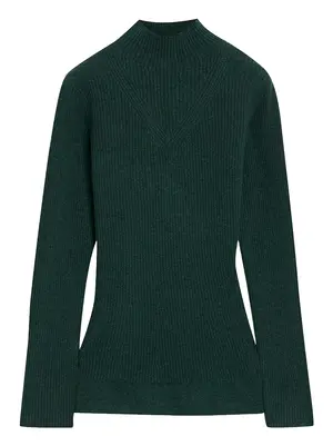 Arch4 Arch4 Pia Ribbed Cashmere Turtleneck Sweater Dark Green