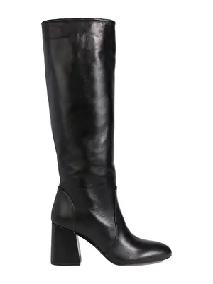 STUART WEITZMAN Glossed Leather Knee Boots
