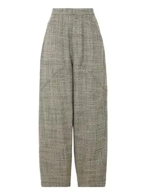 Stella McCartney Wool-tweed Tapered Pants - Stone