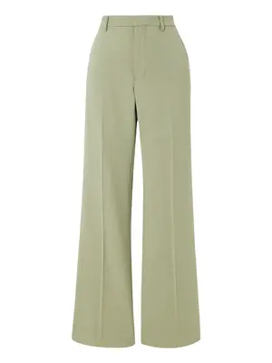 Ami Twill Flared Pants - Light Green