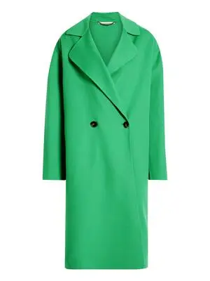 Stella McCartney Double-breasted Wool-felt Coat - Green