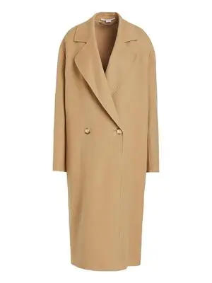 Stella McCartney Double-breasted Wool-felt Coat - Sand