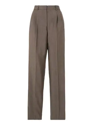 JOSEPH Turnchapel Wool-blend Straight-leg Pants - Taupe