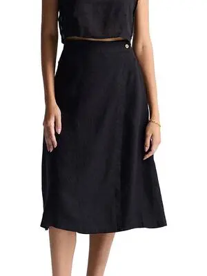 REISTOR Overlap Midi Skirt - Solid