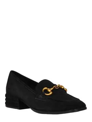 SAINT G Jacqueline Suede Loafer Pump - Black