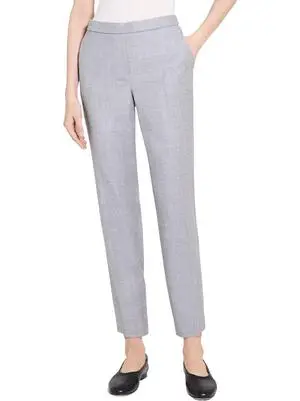 Theory Flannel Treeca Pull-On Pants New Light Heather