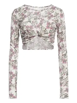 Isabel Marant Floral-print Crop Top - White