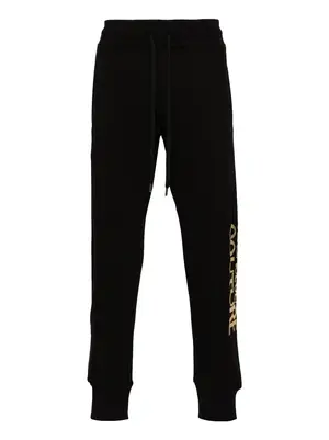 Versace Logo-print Cotton Track Pants - Black