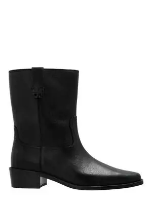 Tory Burch 35mm City Western Ankle Boots - Black