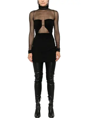 Rick Owens Cut-off Mini Skirt - Black