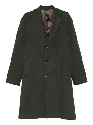 LARDINI Virgin Wool Mid-length Coat - Green