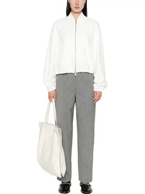 Fabiana Filippi Jersey Bomber Jacket - White